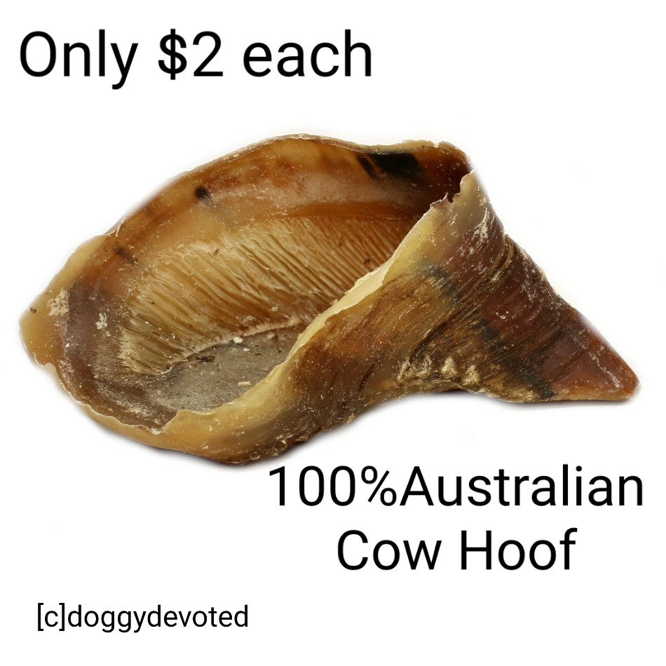 Cow Hoofs are 100% Australian made Beef chew treats